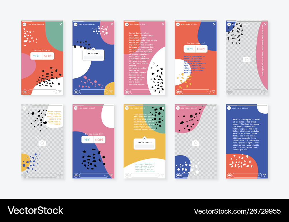 Modern Story Templates Royalty Free Vector Image