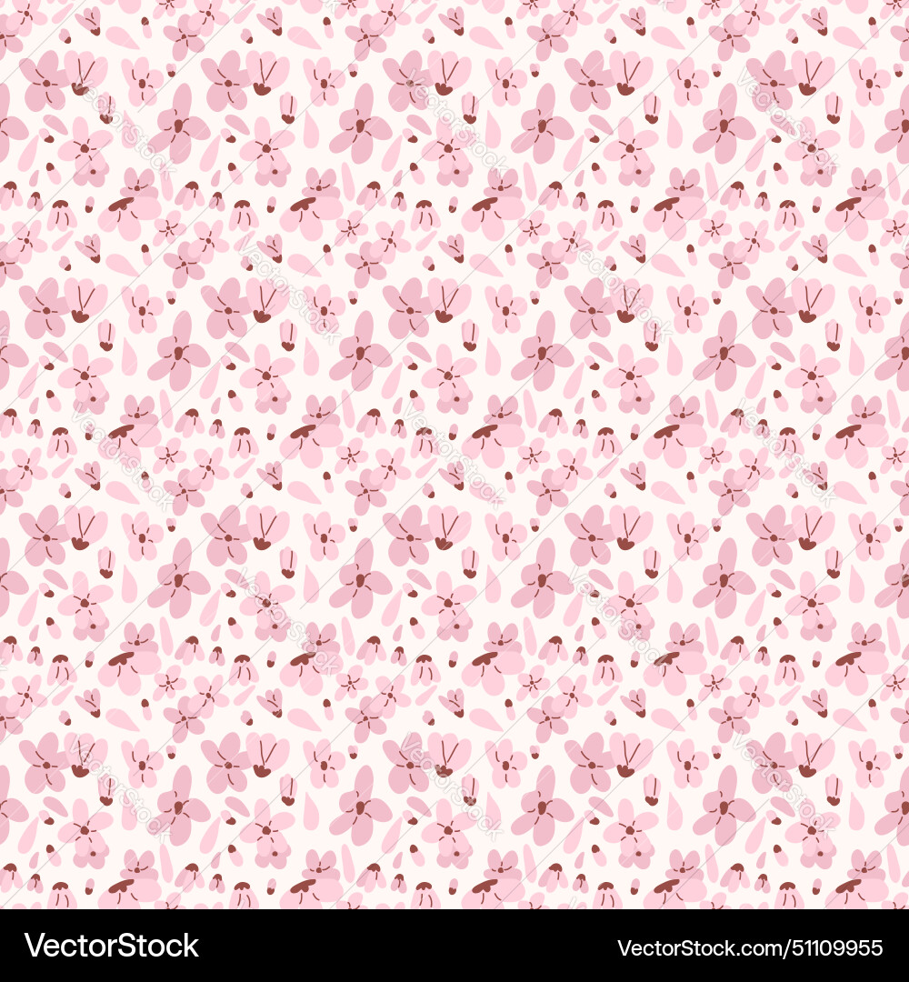 Sakura seamless pattern floral endless background Vector Image