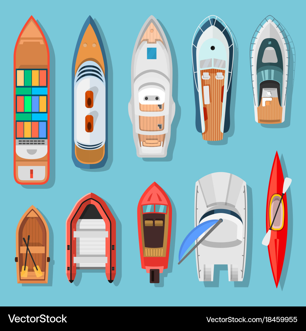 Sailboat Top View Vector Images (over 240)