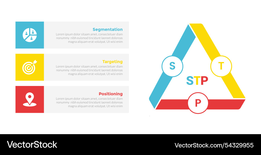 Stp marketing analysis infographics template Vector Image