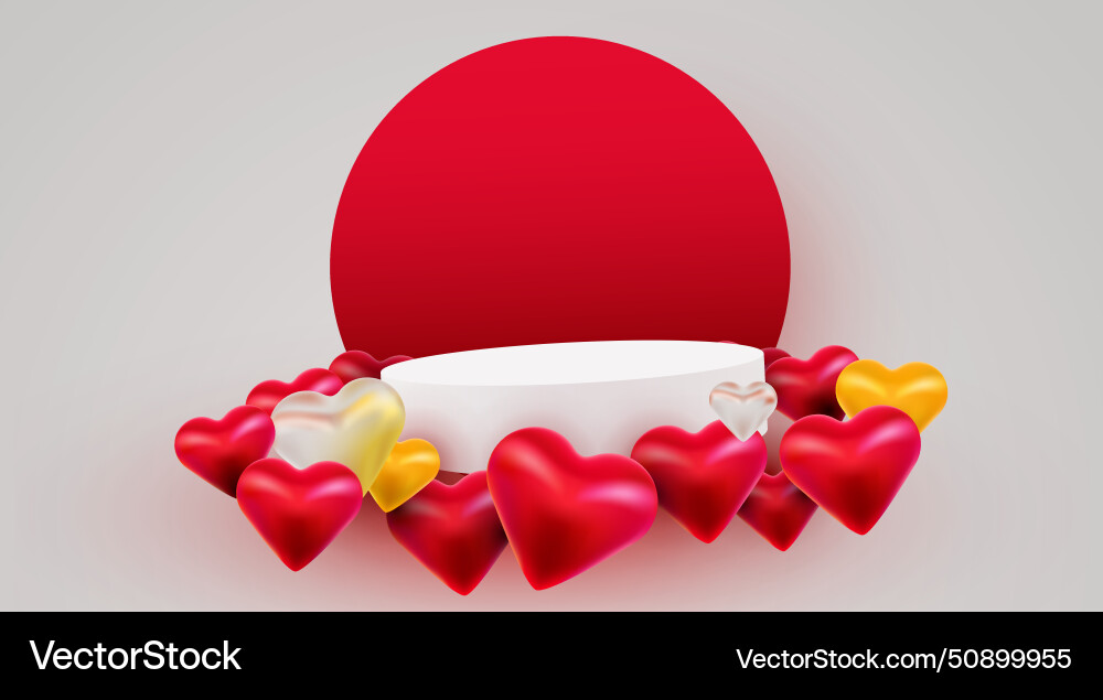 Valentines day scene background product Royalty Free Vector
