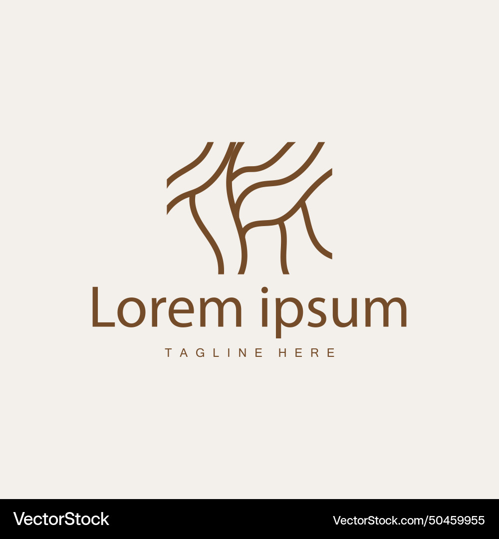 Wood logo design structure layers forest tree Vector Image