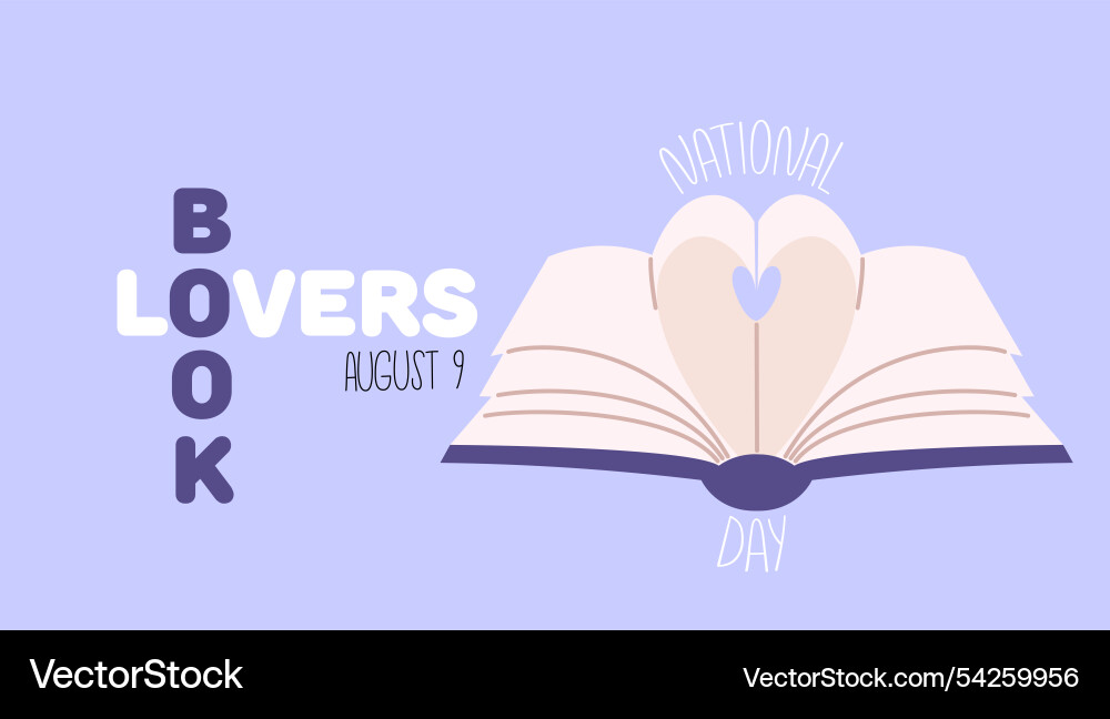 Book lovers day celebration open with sheets Vector Image