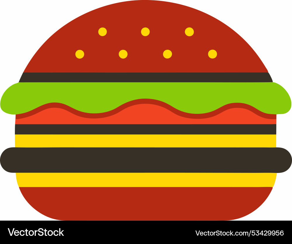 Burger icon art Royalty Free Vector Image - VectorStock