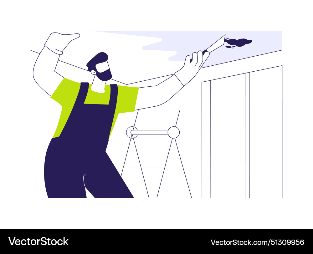 Ceiling repair abstract concept Royalty Free Vector Image