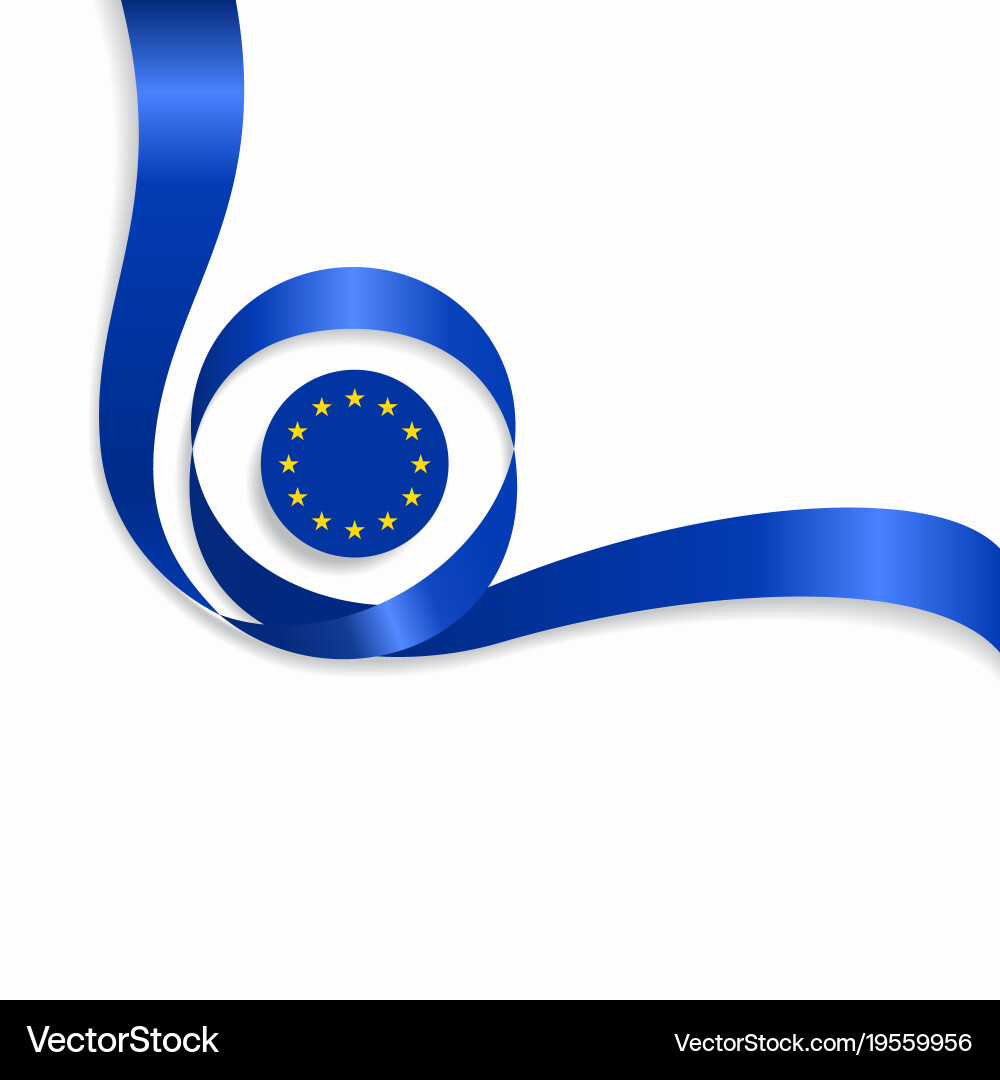 European union wavy flag background Royalty Free Vector