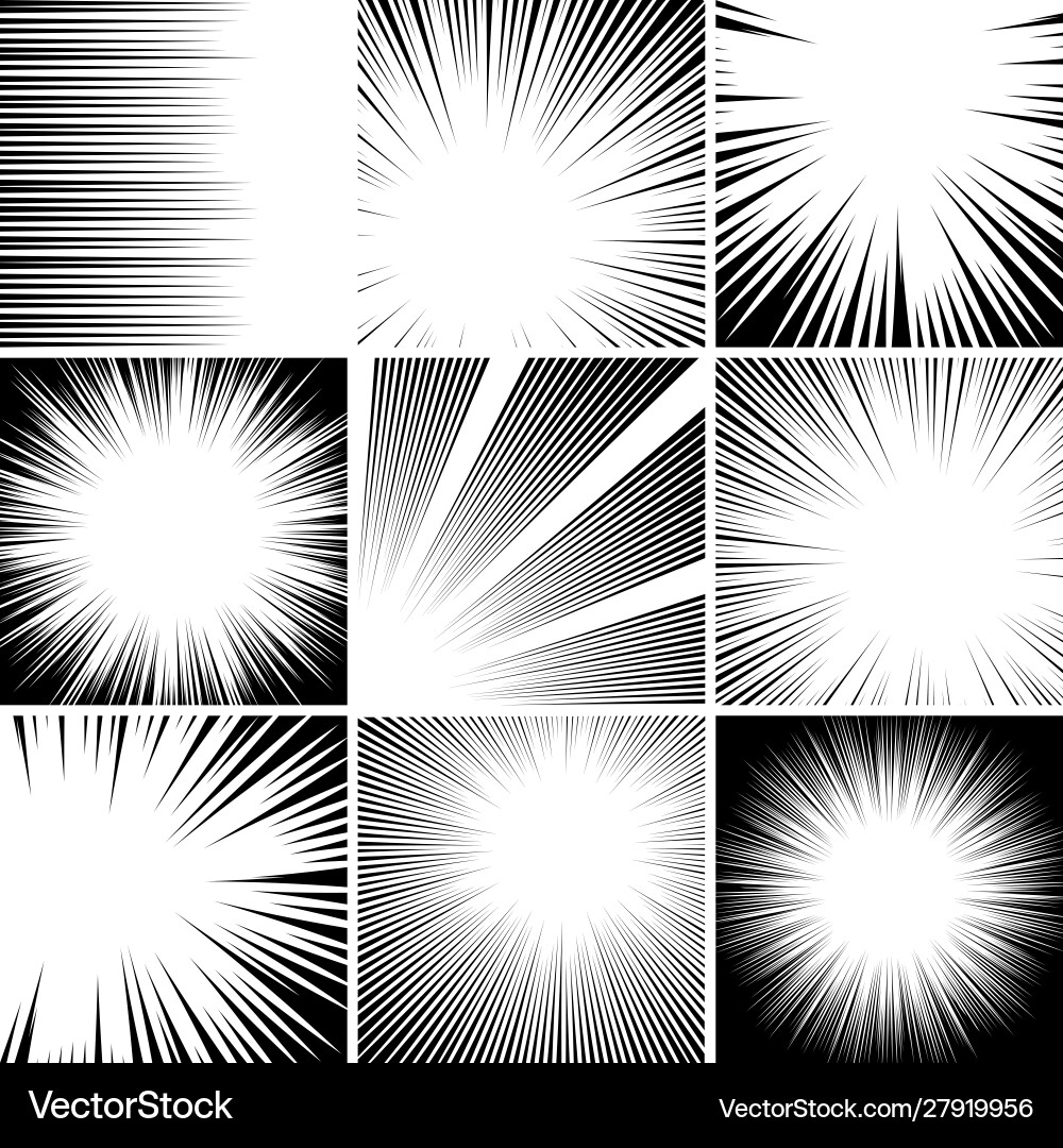 Retro Comic Speed Burst Background Royalty Free Vector Image