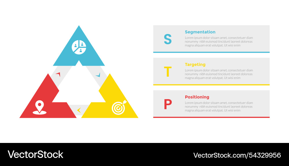 Stp marketing analysis infographics template Vector Image
