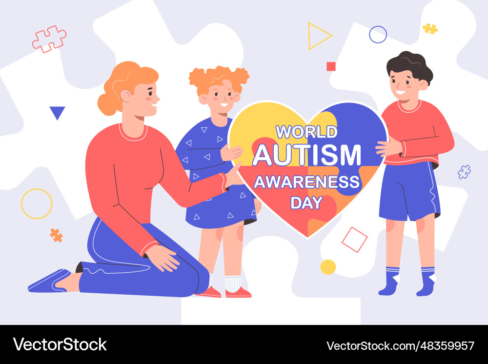 Autism Awareness Concept Royalty Free Vector Image