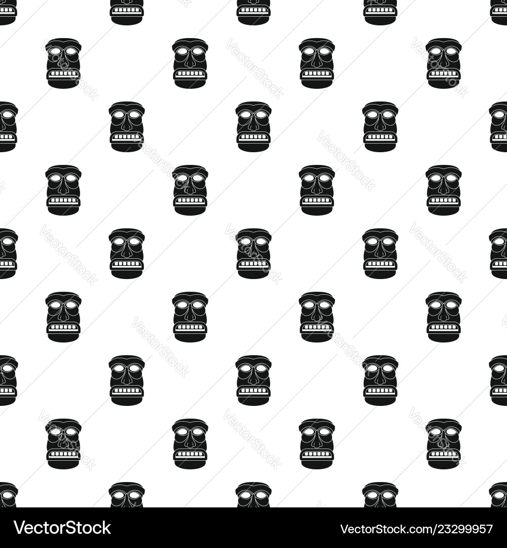 Aztec idol pattern seamless Royalty Free Vector Image