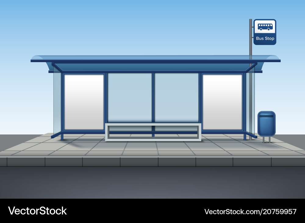 Bus stop Royalty Free Vector Image - VectorStock