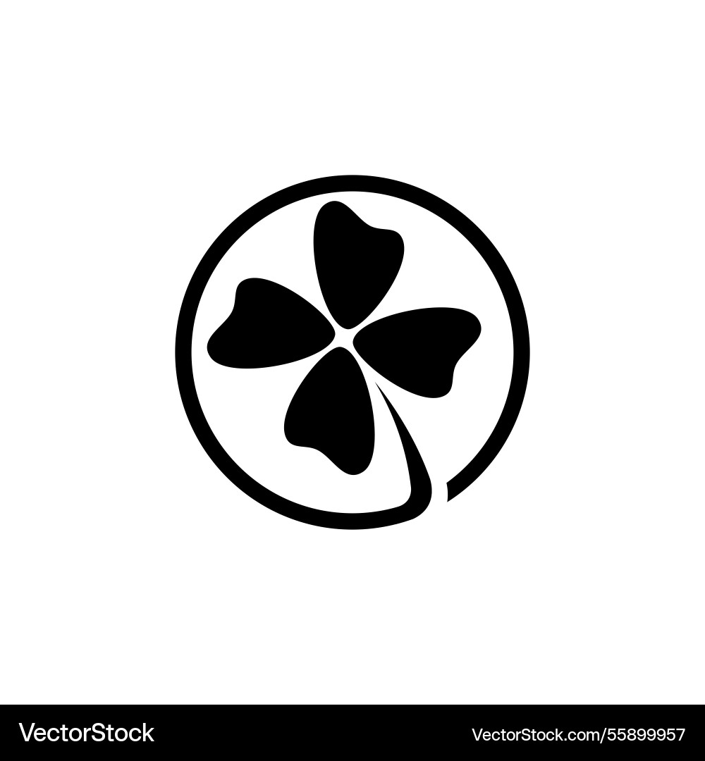 Clover leaf logo template Royalty Free Vector Image