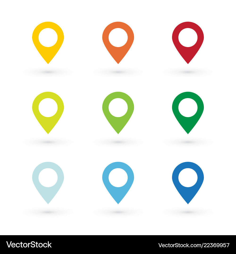 Color map pin Royalty Free Vector Image - VectorStock