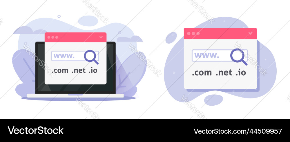 Domain name registration choose search icon Vector Image