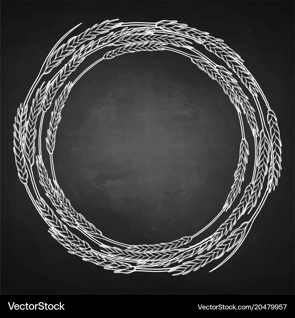 Graphic malt wreath Royalty Free Vector Image - VectorStock