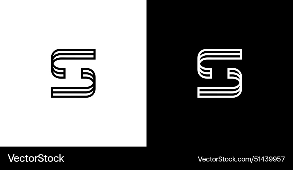 Modern and unique s logo design Royalty Free Vector Image