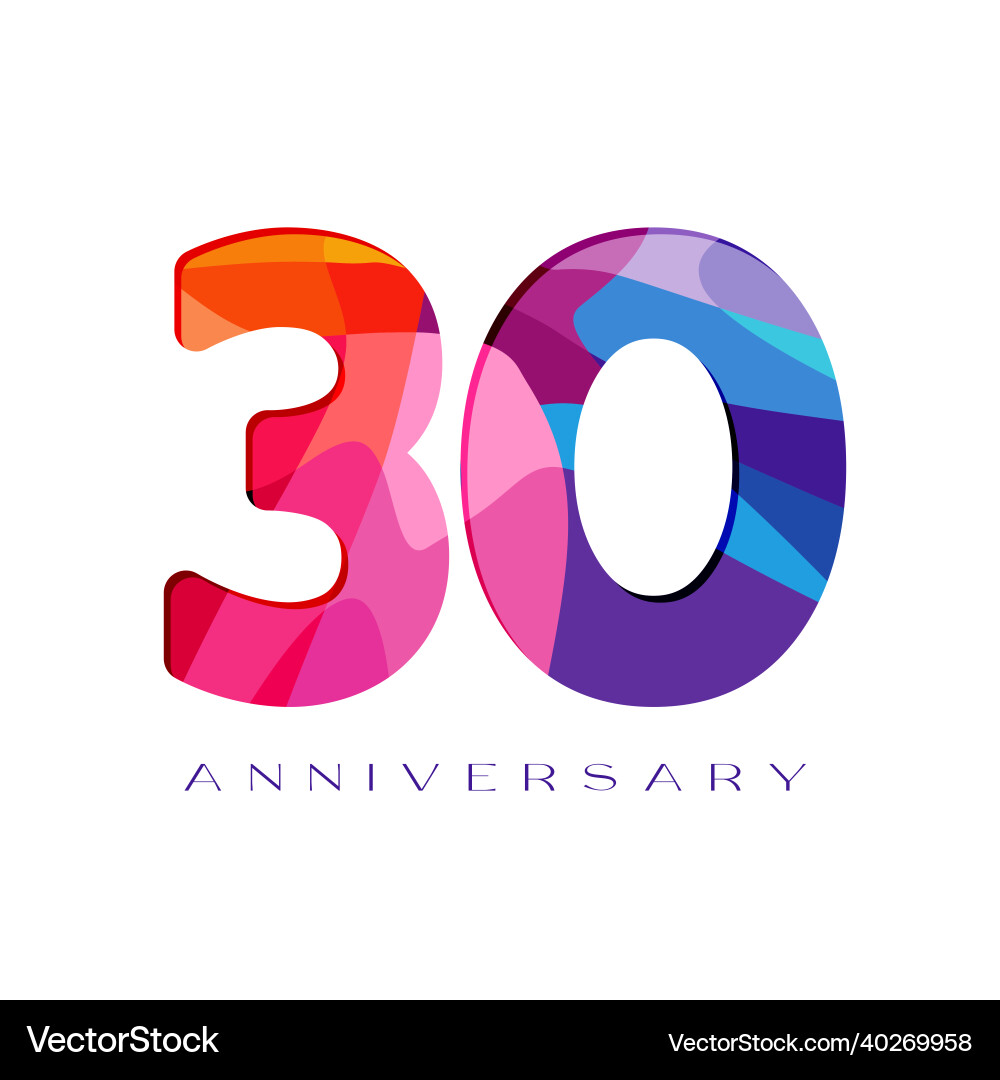 30 facet paper Royalty Free Vector Image - VectorStock