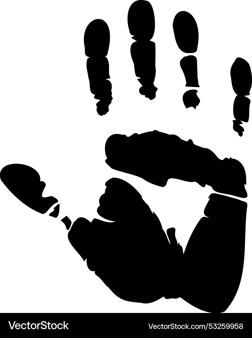 A handprint Royalty Free Vector Image - VectorStock