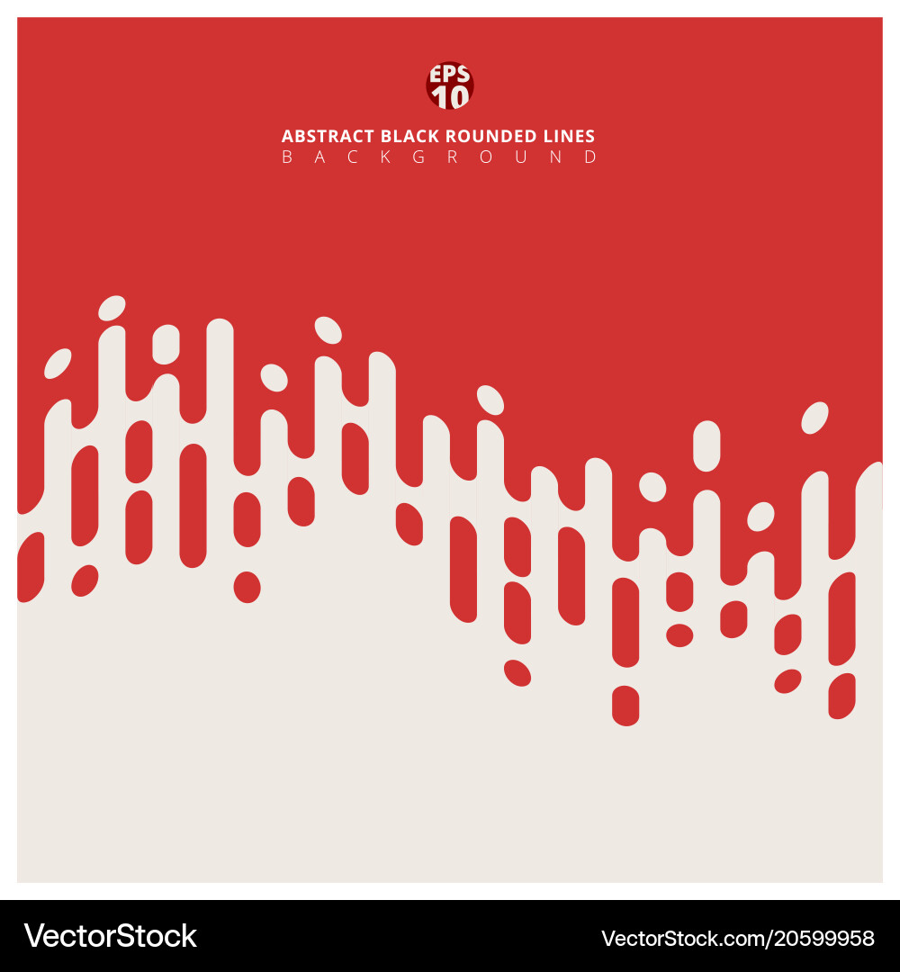 Abstract red rounded wave lines halftone Vector Image