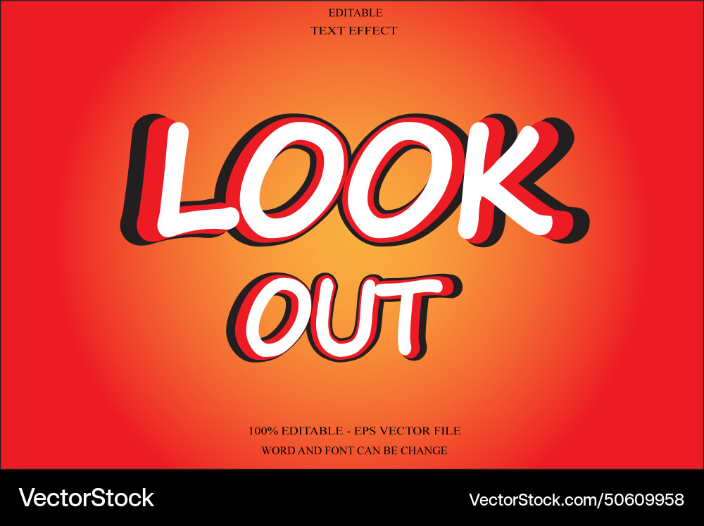 Editable text effect emboss Royalty Free Vector Image