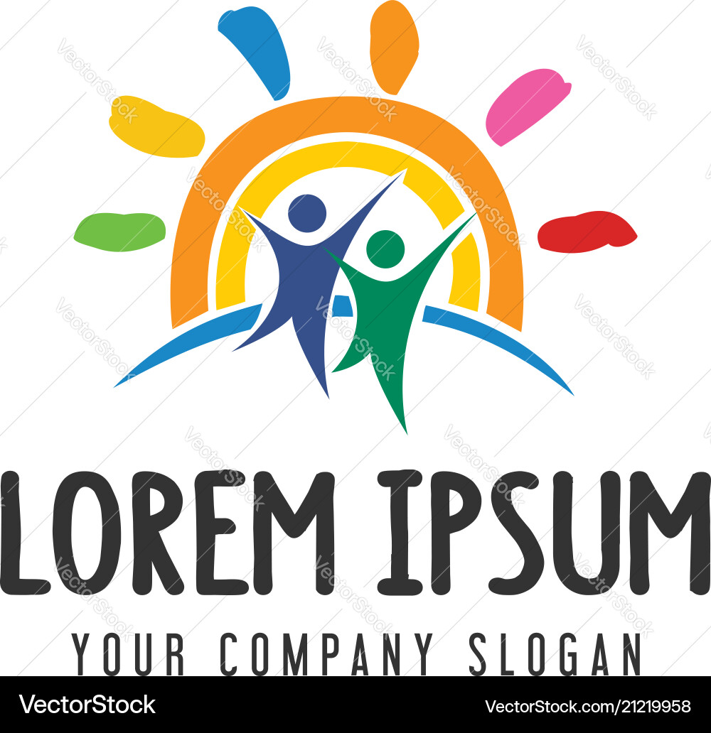 Education people logos design concept template Vector Image