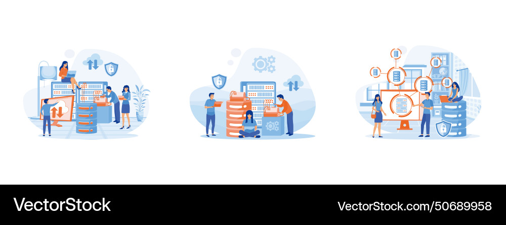 System administrator computer systems Royalty Free Vector