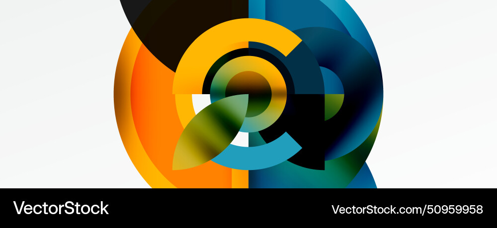 Trendy simple circle abstract background Vector Image