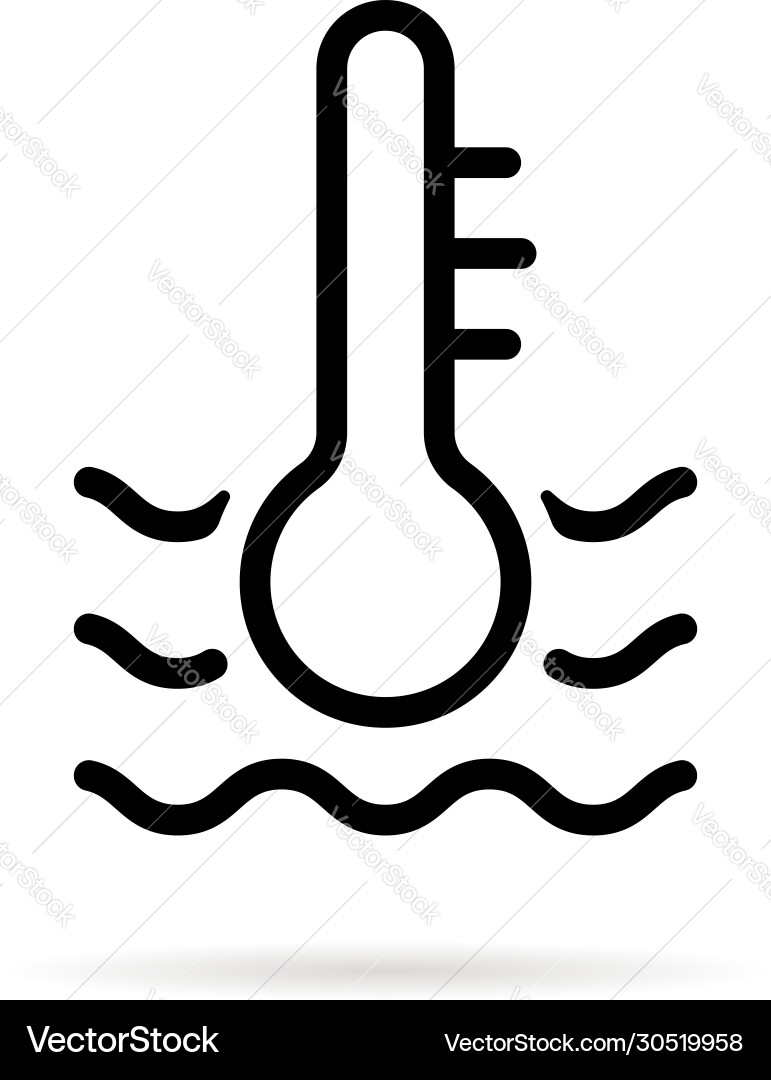 Water Temperature Gauge Icon Royalty Free Vector Image