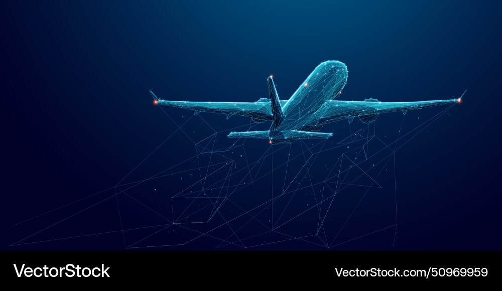 Abstract digital planegeometric polygonal Vector Image