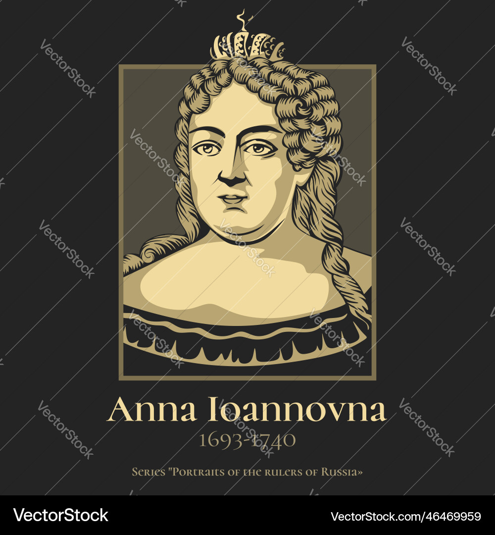 Anna ioannovna Royalty Free Vector Image - VectorStock