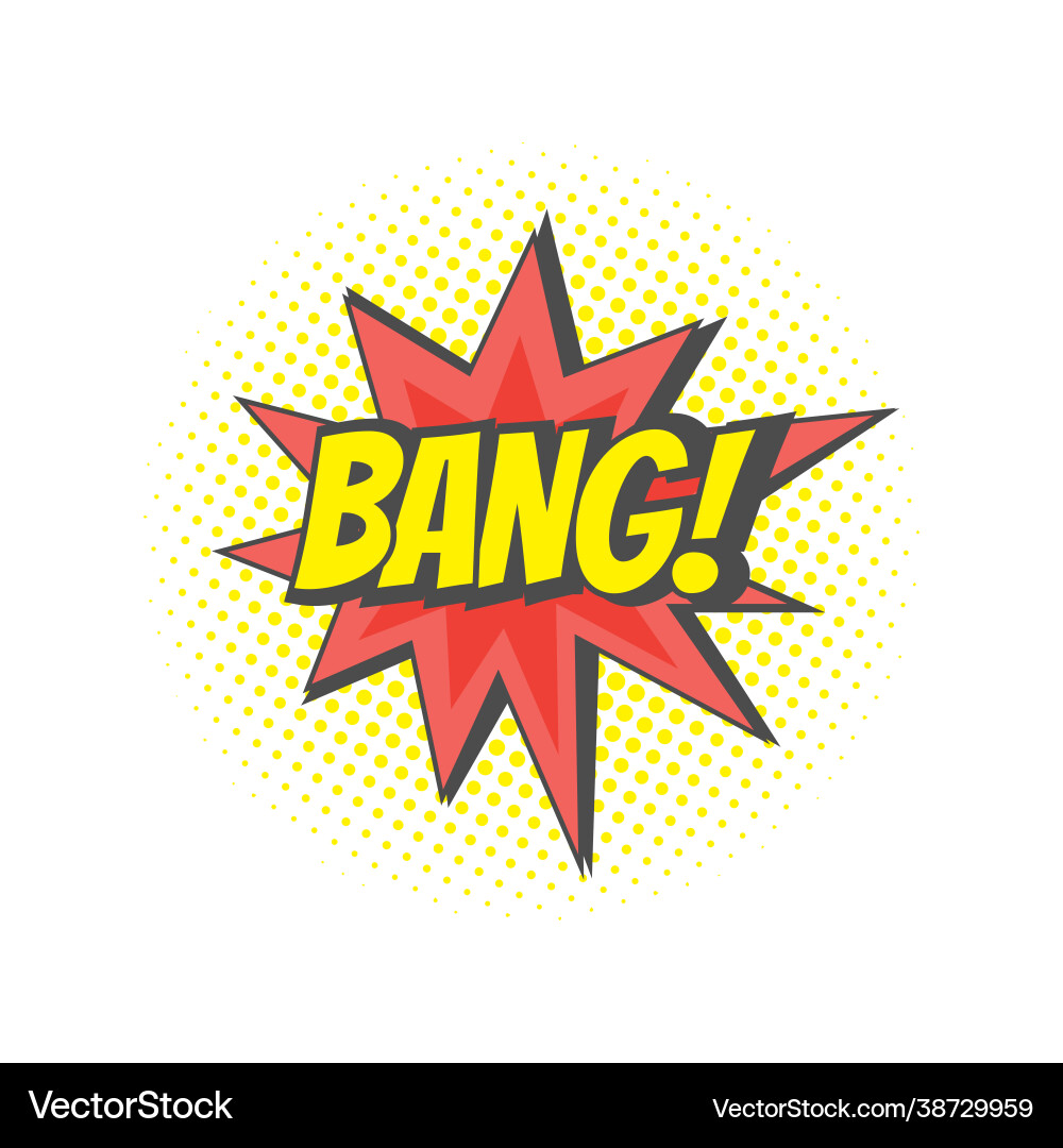 Bang explosion colorful cartoon Royalty Free Vector Image