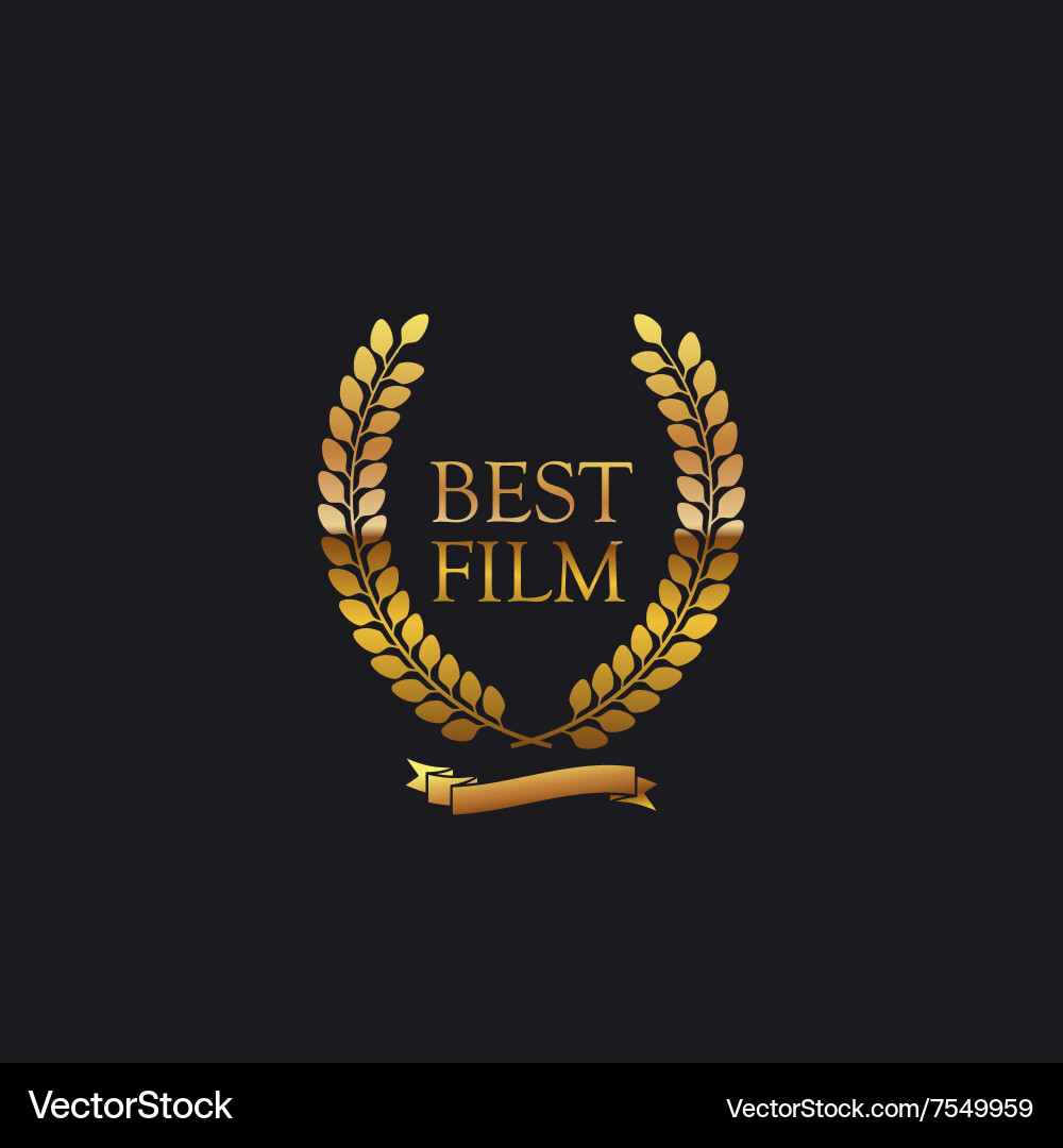 Best film award sign Royalty Free Vector Image