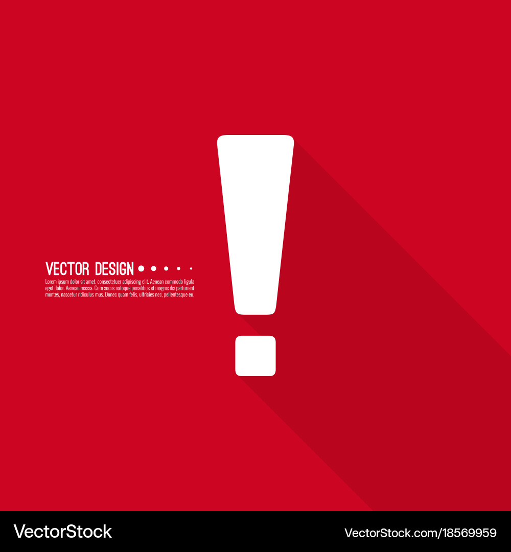 Exclamation mark icon Royalty Free Vector Image