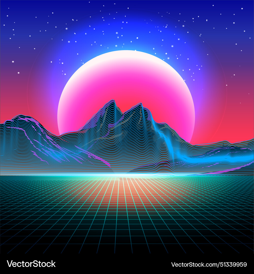 Geometric landscape Royalty Free Vector Image - VectorStock