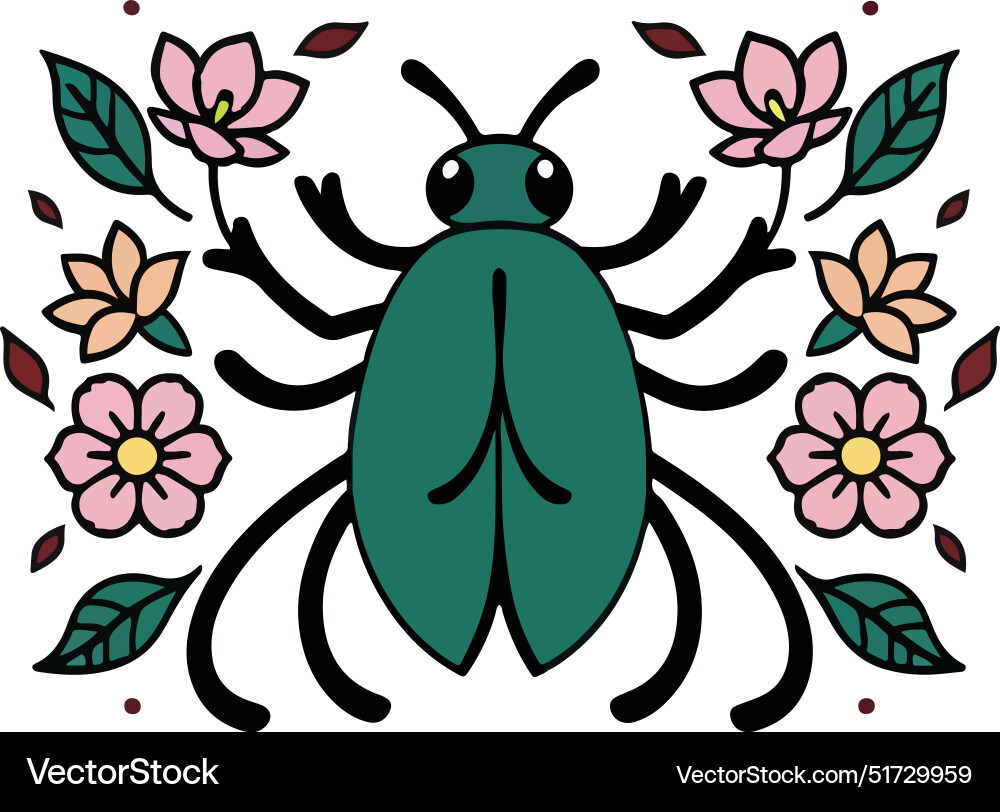 Simple bug Royalty Free Vector Image - VectorStock
