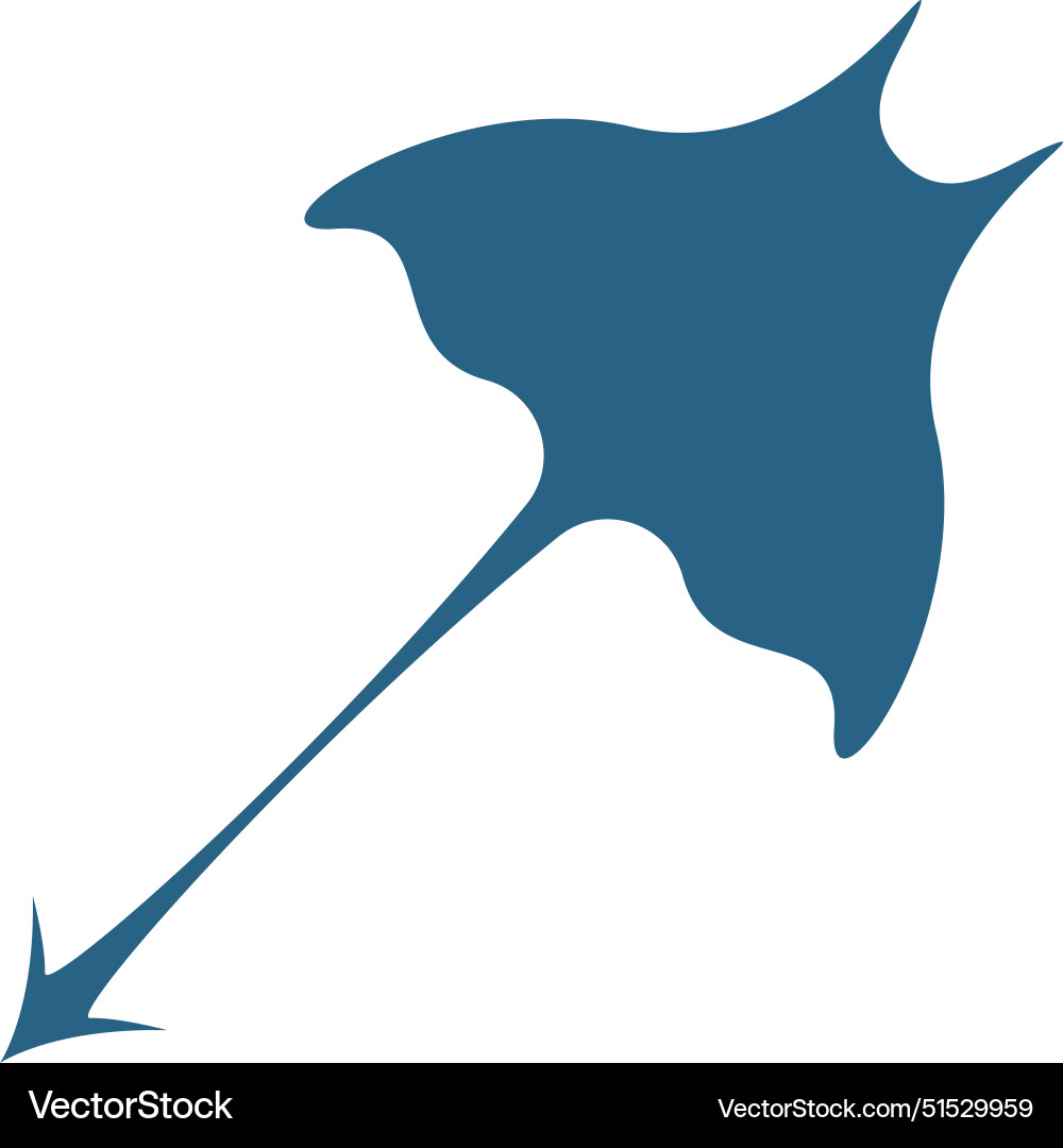 Stingray icon logo design Royalty Free Vector Image