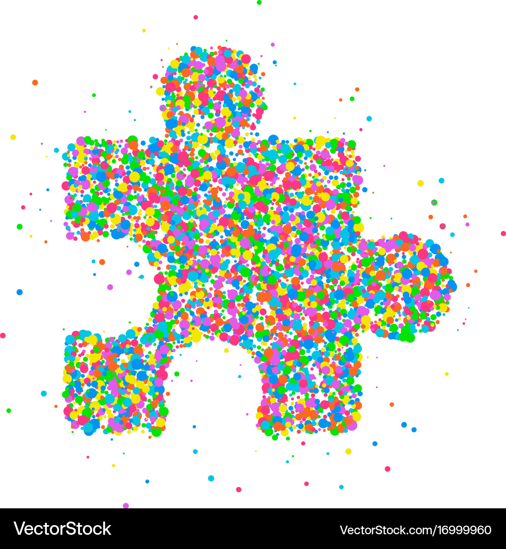 Abstract Puzzle Icon Royalty Free Vector Image