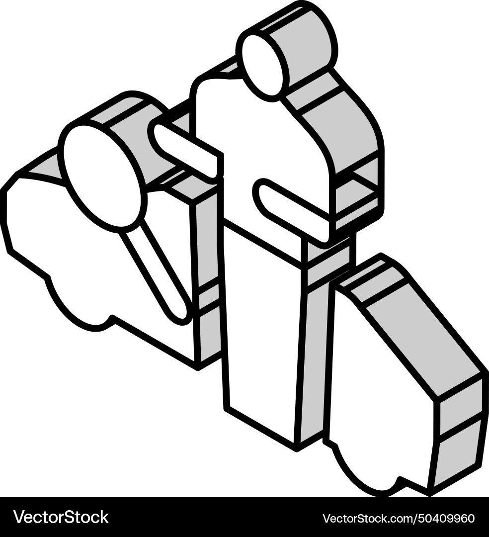 Car inspection mechanic isometric icon Royalty Free Vector