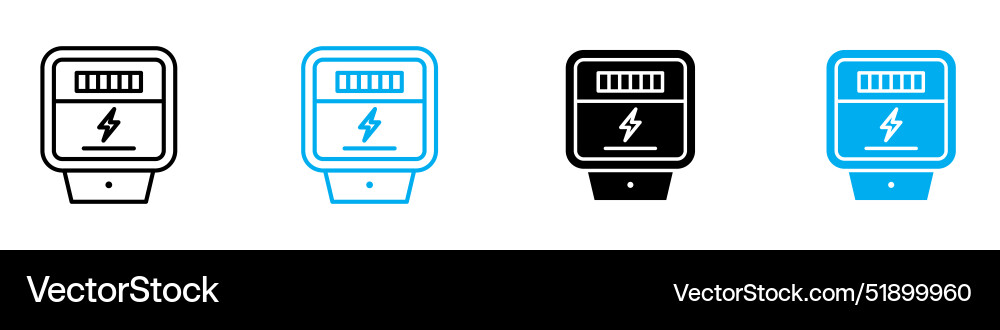 Electric meter icon representing electrical Vector Image