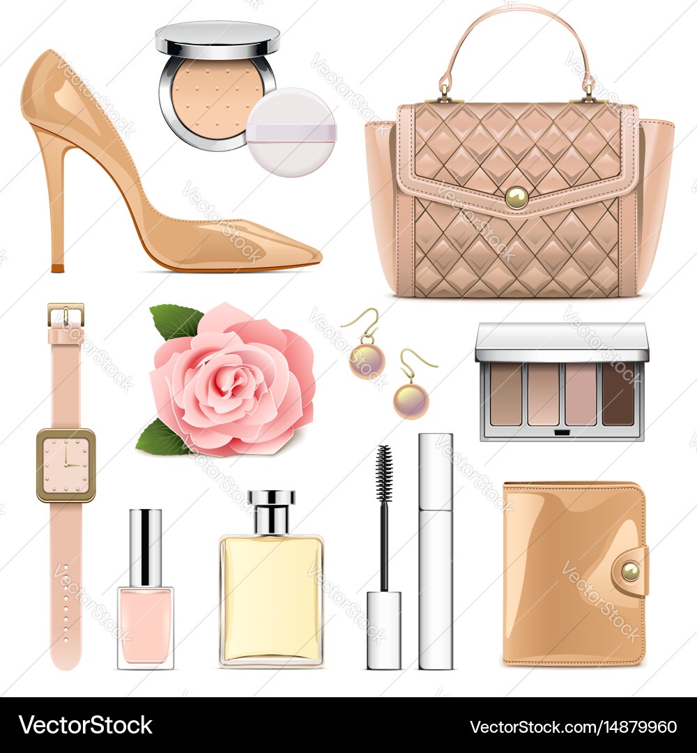 Fashion accessories set 2 Royalty Free Vector Image