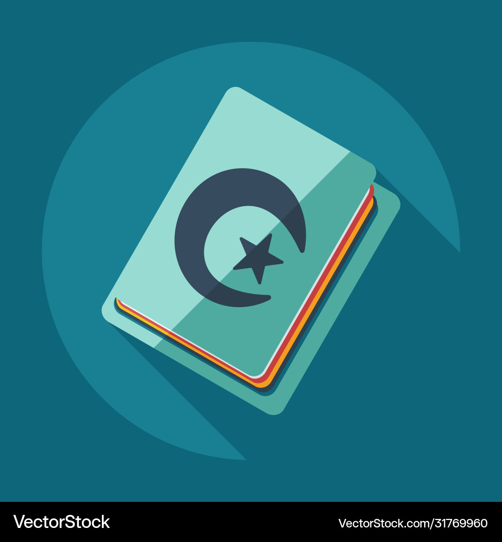 Flat modern design with shadow icons quran Vector Image