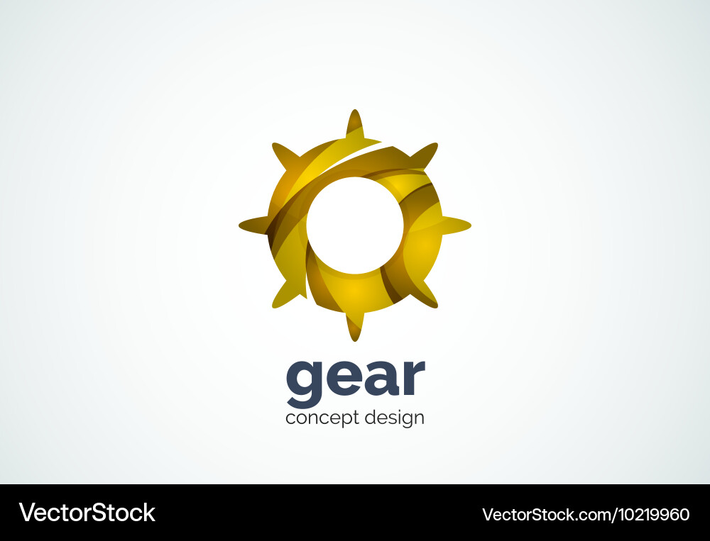 Gear logo template hi-tech digital technology Vector Image