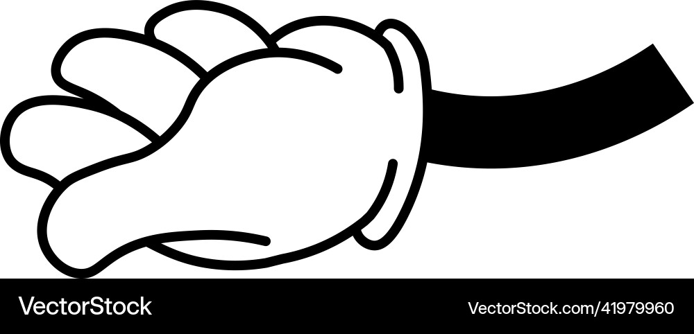 Hand gesture asking or giving arm sign Royalty Free Vector