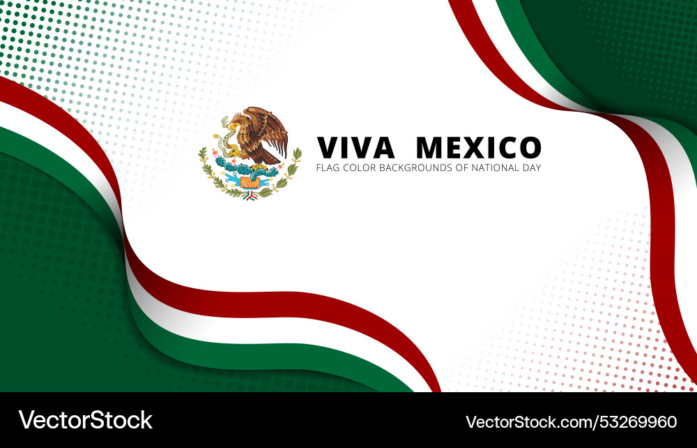 Mexico flag color background Royalty Free Vector Image