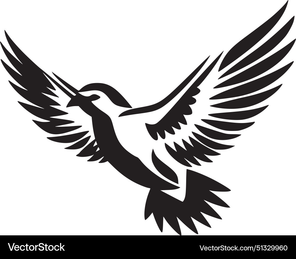 Pigeon - minimalist and flat logo Royalty Free Vector Image