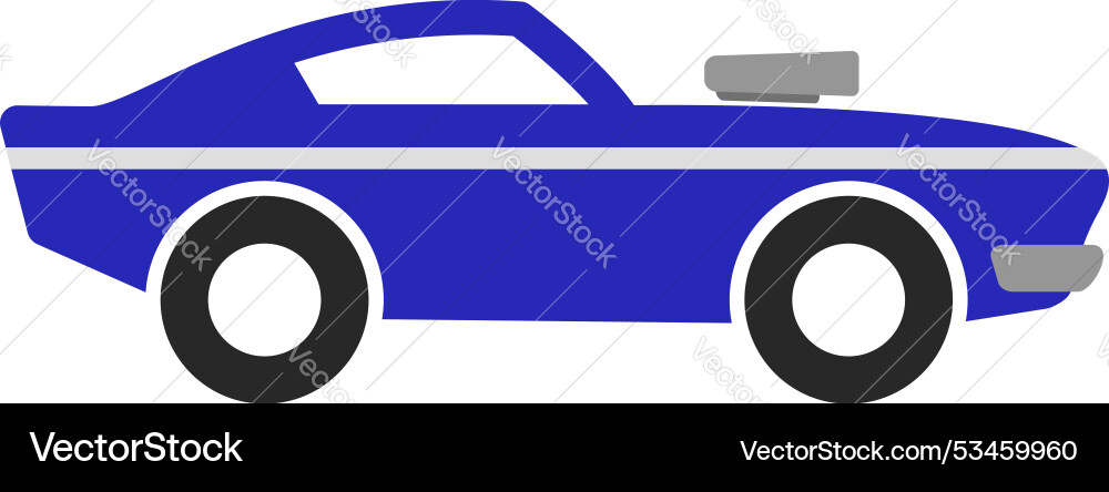 Simple classic muscle car symbol icon Royalty Free Vector