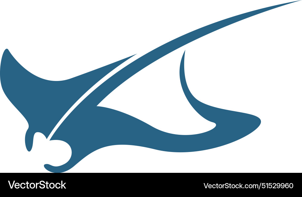 Stingray icon logo design Royalty Free Vector Image
