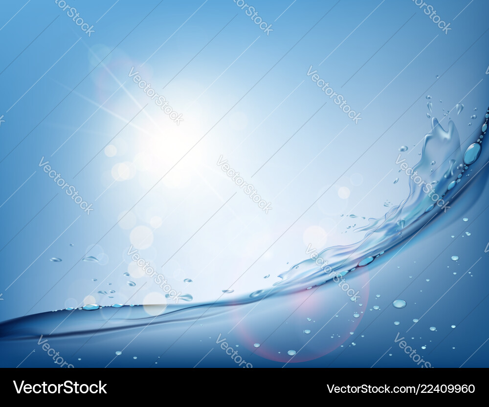 Water Surface Waves Splash Royalty Free Vector Image