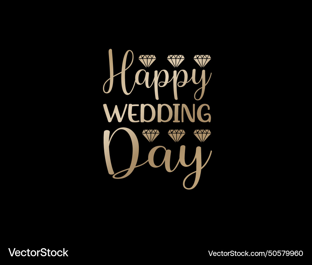 Wedding lettering t-shirt design Royalty Free Vector Image