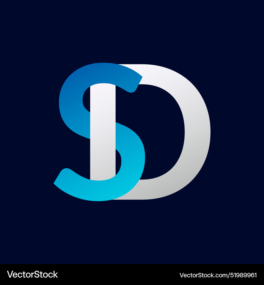 Abstract sd letter logo design template Royalty Free Vector